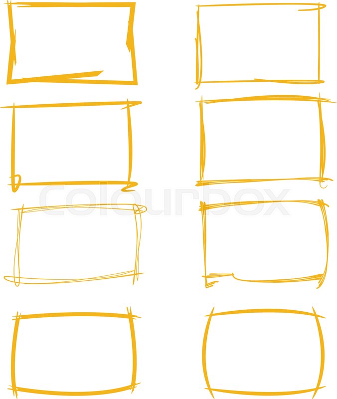 Yellow rectangle frames | Stock vector | Colourbox