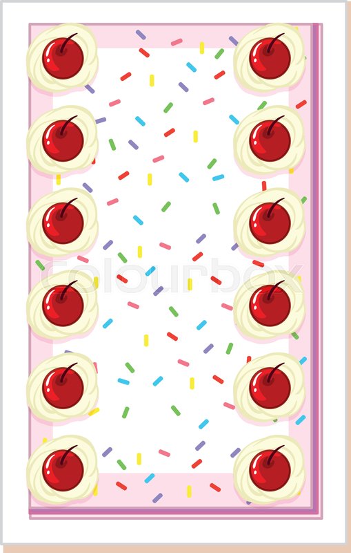 Cake Top View Vector