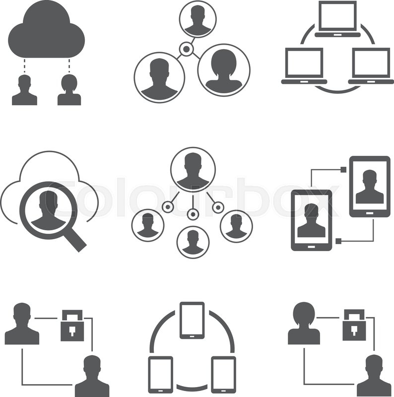 Social network and data analytics ... | Stock vector | Colourbox