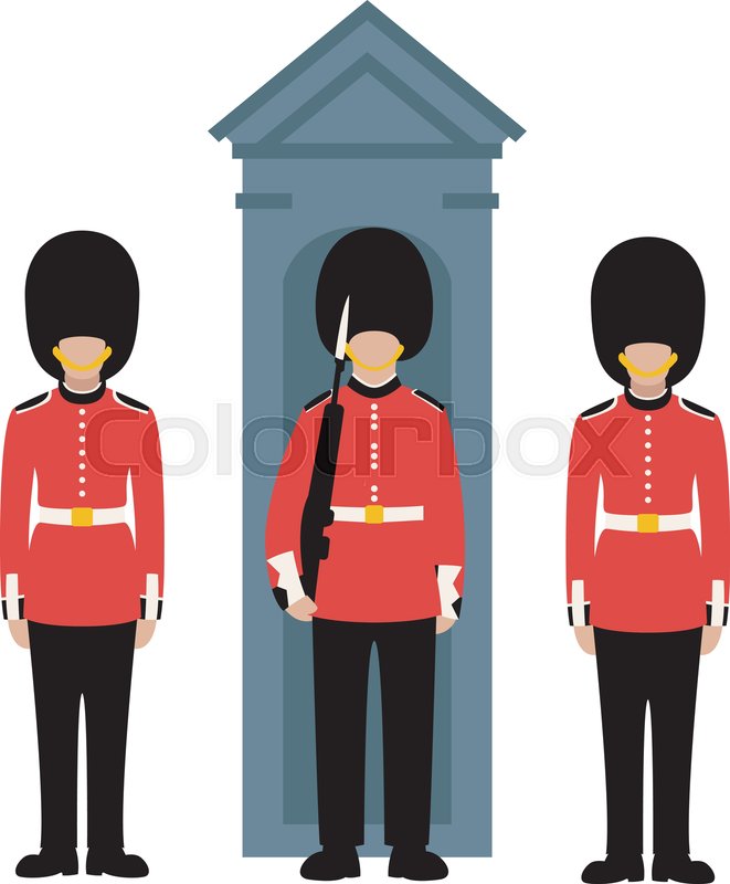 Queen's Guard, vector illustration, ... | Stock vector | Colourbox