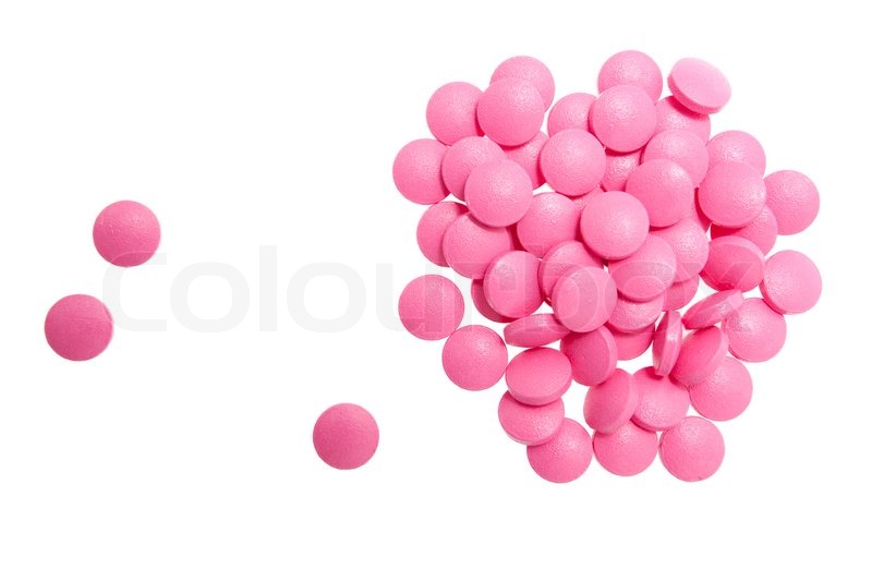Pink pills | Stock image | Colourbox