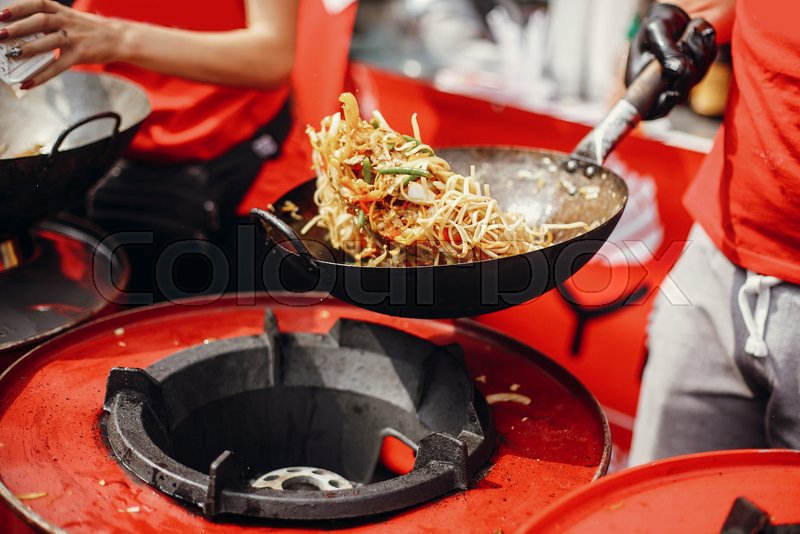 Chefs Cooking Noodles