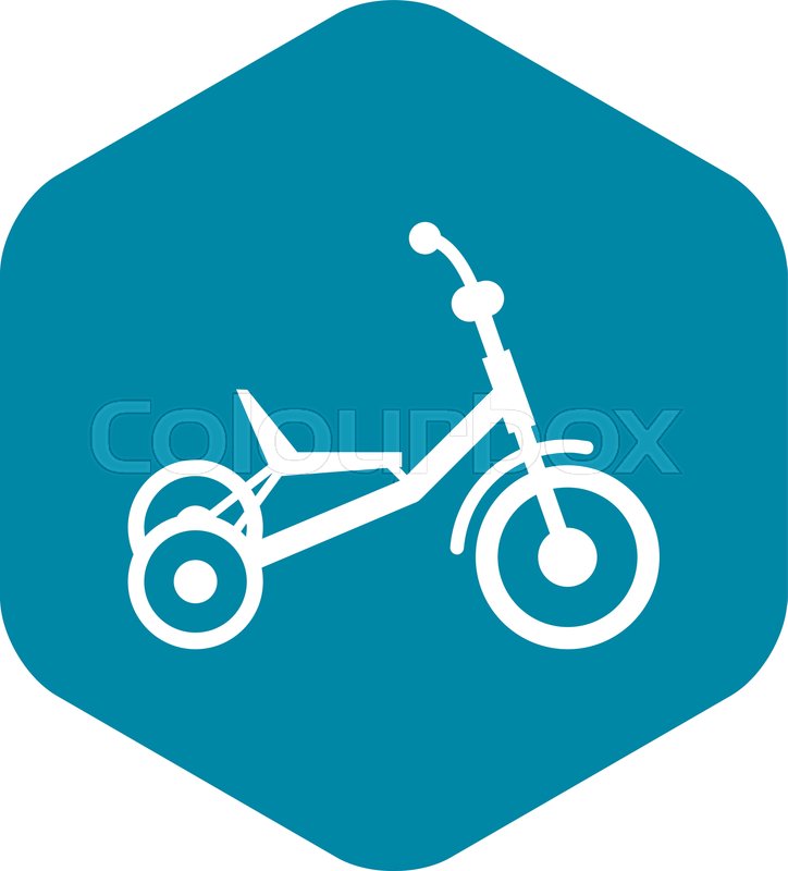 Tricycle icon in simple style isolated ... | Stock vector | Colourbox