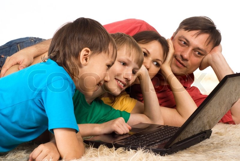 Smart family portrait | Stock image | Colourbox