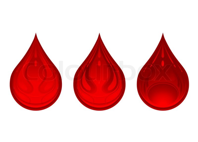 Drei Tropfen Blut rot | Stock-Vektor | Colourbox