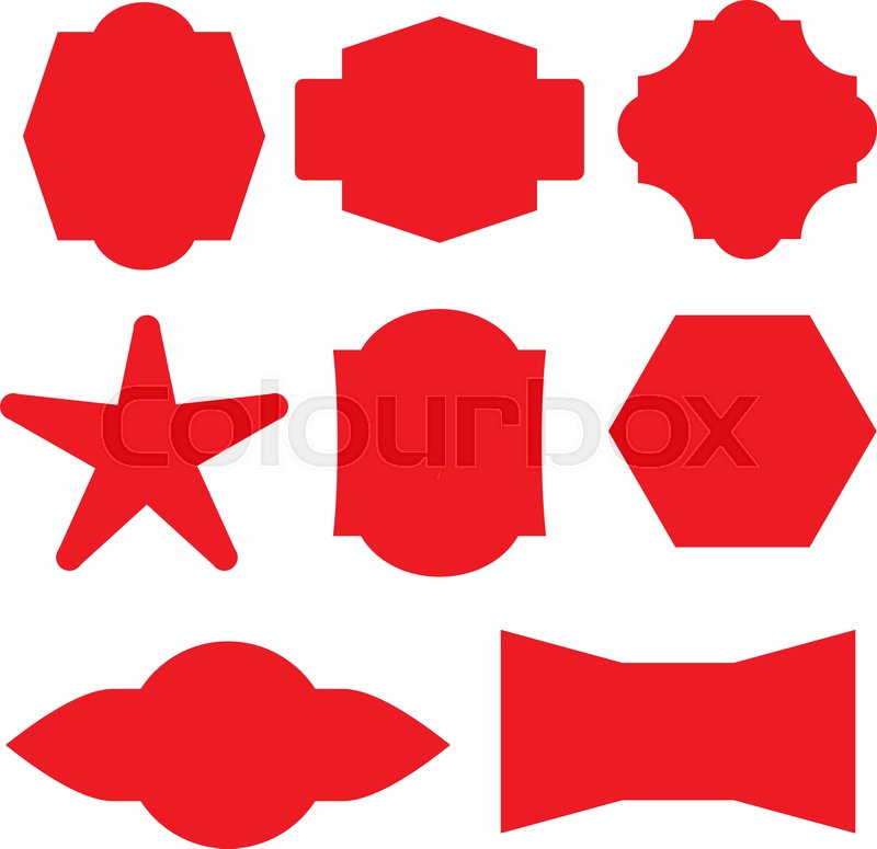 Red label set | Stock vector | Colourbox