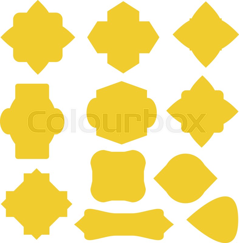 Yellow label set | Stock vector | Colourbox