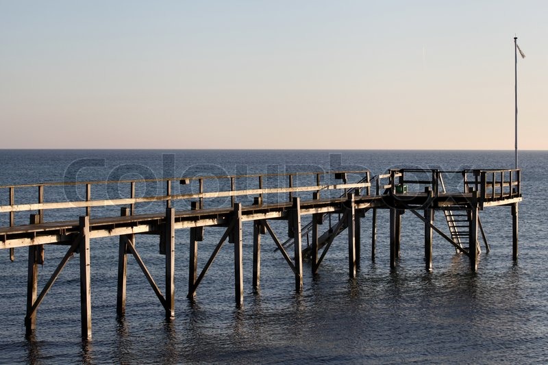 Old jetty of wood | Stock image | Colourbox