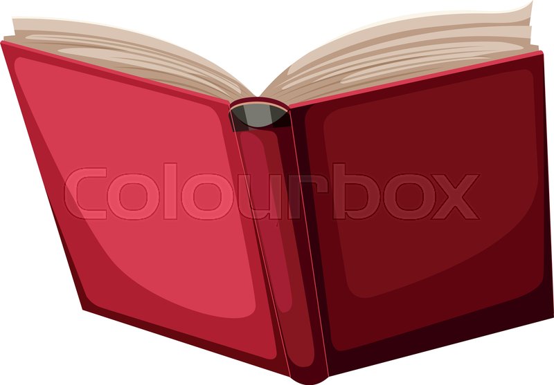 A red book on white background ... | Stock vector | Colourbox