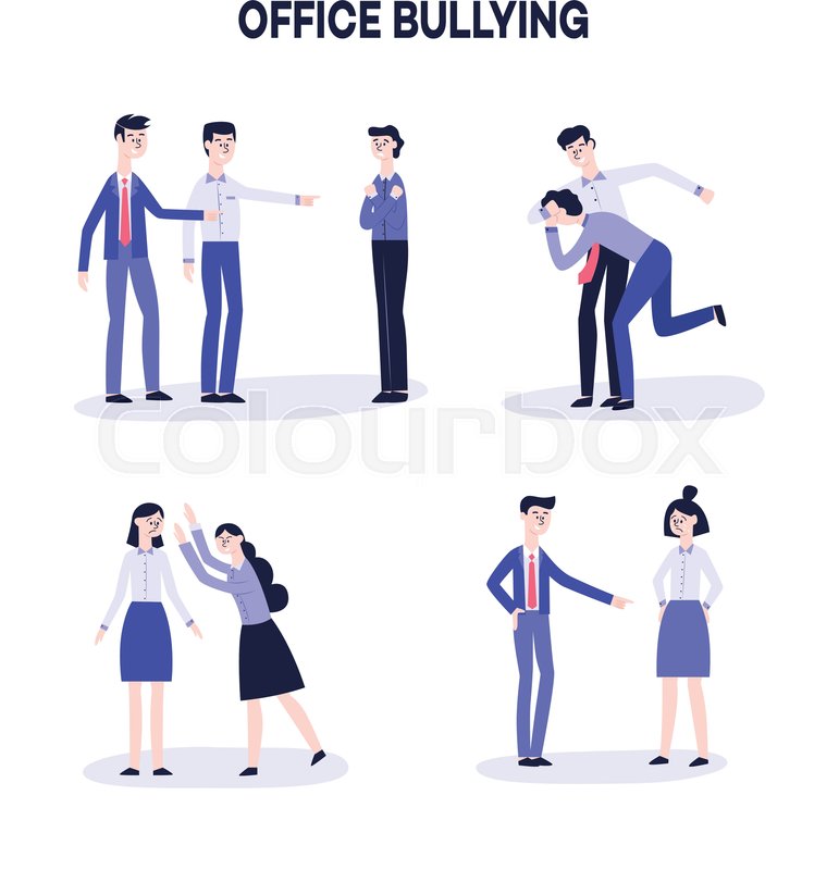 Vector office bullying and harassment ... | Stock vector | Colourbox