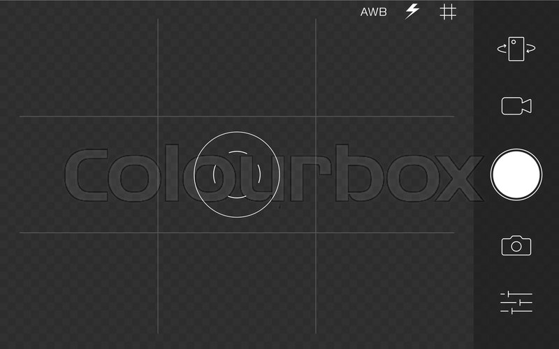 Phone camera viewfinder overlay. Full ... | Stock vector | Colourbox