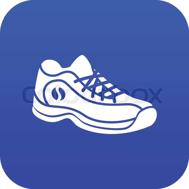 Sneakers icon blue vector isolated on ... | Stock vector | Colourbox