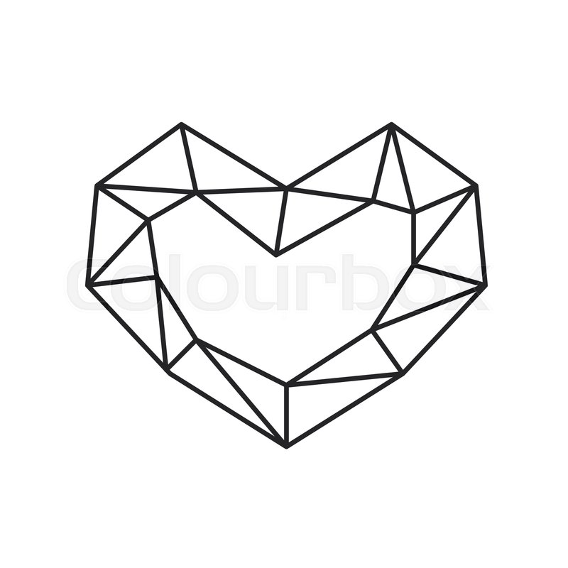 Diamond Heart Drawing Tattoo
