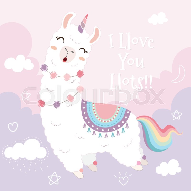 Cute Rainbow Llamas