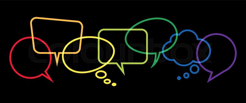 Illustration of colored speech bubbles ... | Stock vector | Colourbox