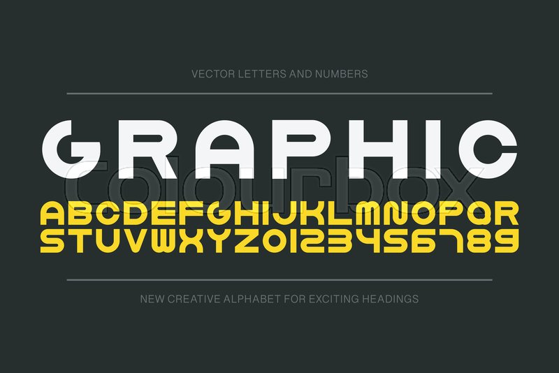Simple Bold Fonts Alphabet