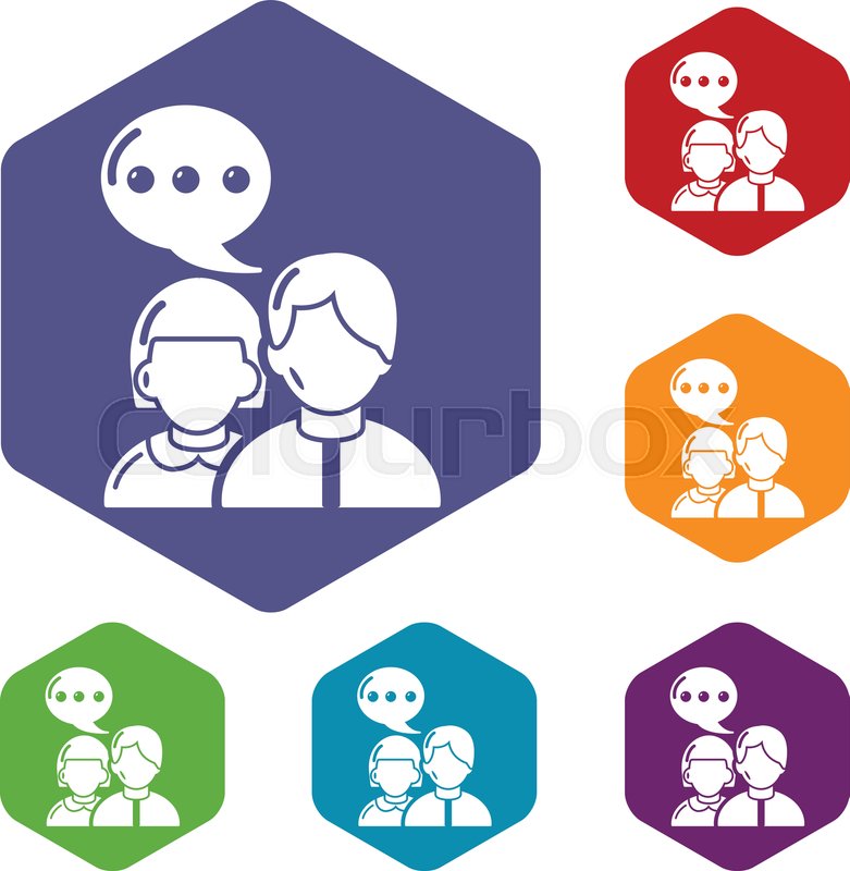 People conversation icons vector ... | Stock vector | Colourbox