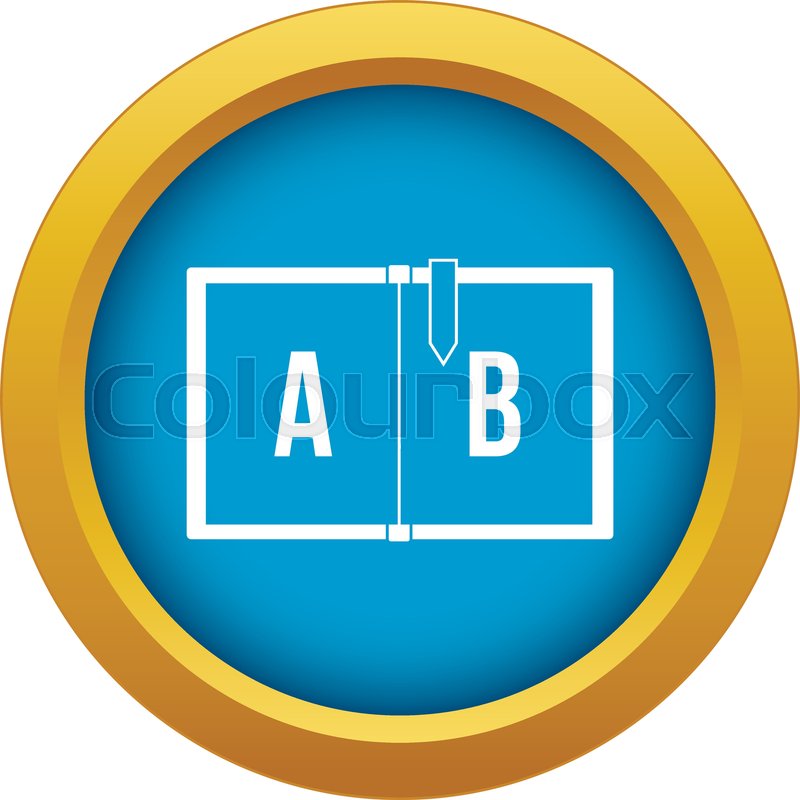Children abc icon blue vector isolated ... | Stock vector | Colourbox