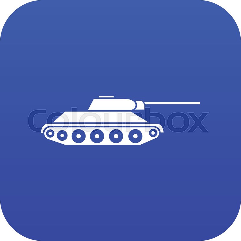 Tank icon digital blue for any design ... | Stock vector | Colourbox