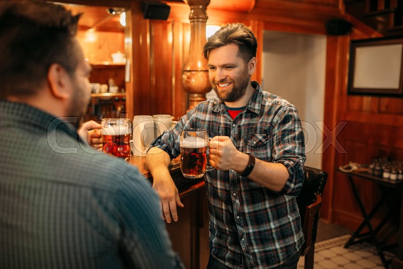 Man Drinking Beer Bar