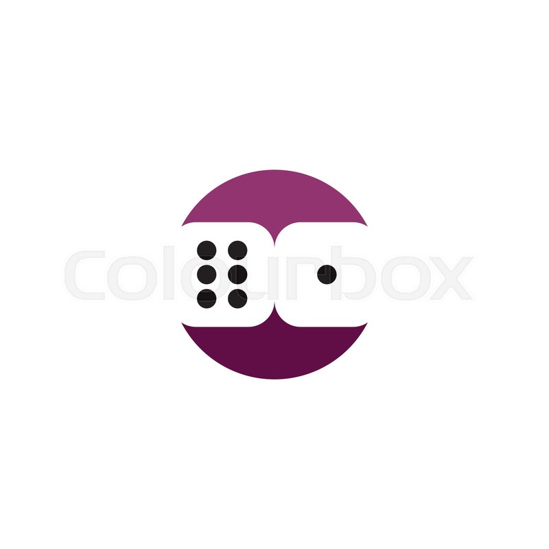 Dice roll casino logo icon symbol ... | Stock vector | Colourbox