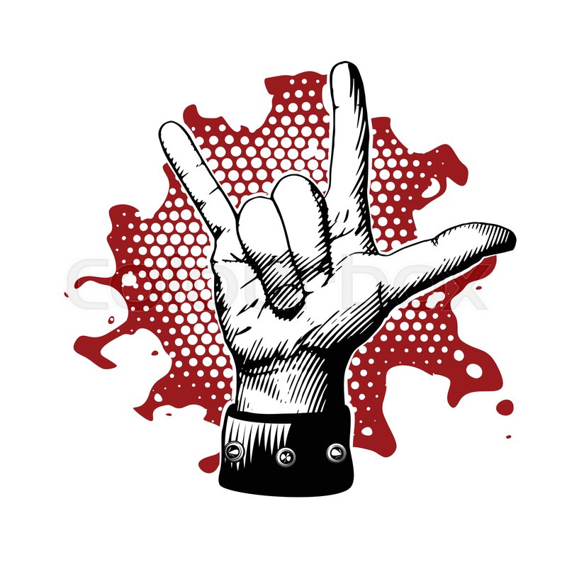 Devil Horns Hand Vector