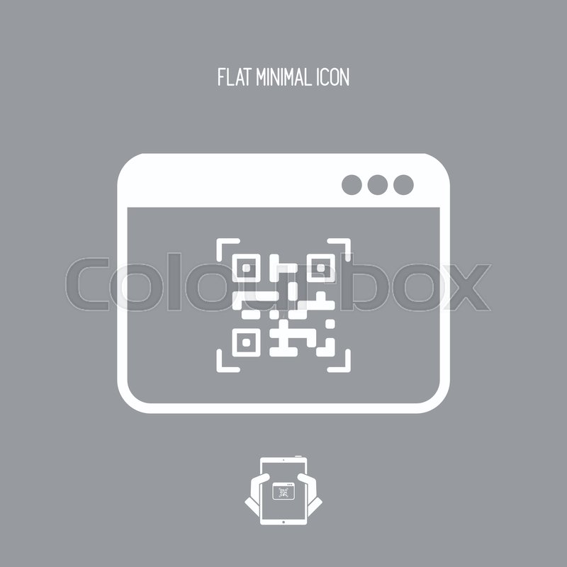 Qr code - Flat minimal icon | Stock vector | Colourbox