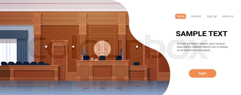 Empty Courtroom Cartoon