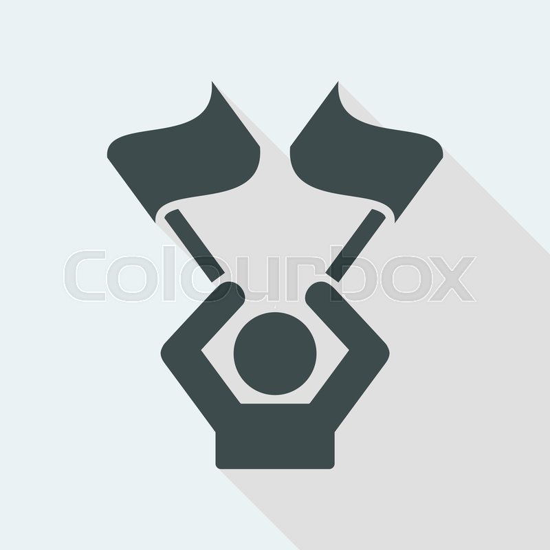 Supporter waving flags - Vector web ... | Stock vector | Colourbox