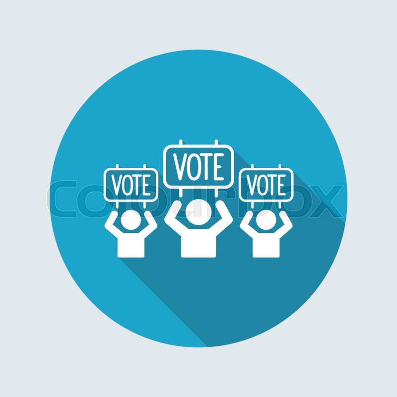 Electoral supporters - Vector web icon | Stock vector | Colourbox