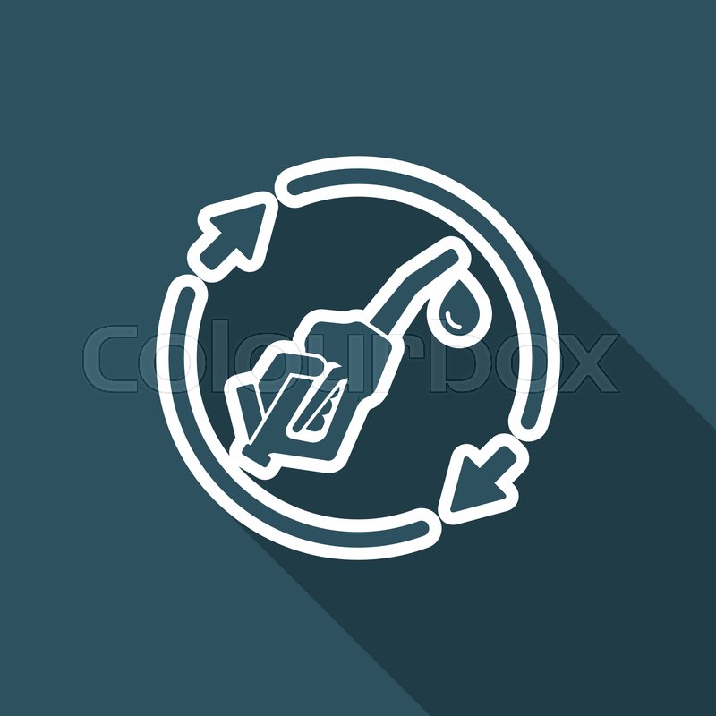 Renewable fuel flat icon | Stock vector | Colourbox