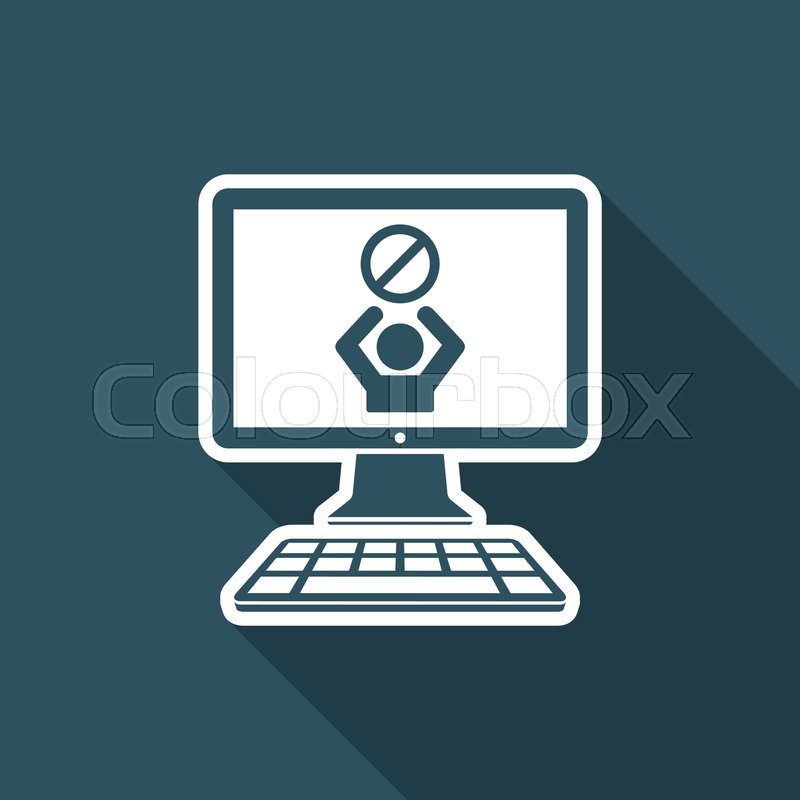 Prohibited page - Vector icon for ... | Stock vector | Colourbox