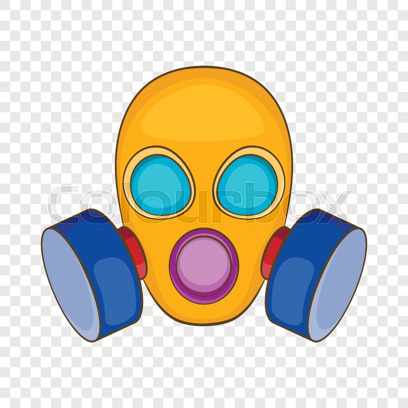 Gas mask icon in cartoon style ... | Stock vector | Colourbox