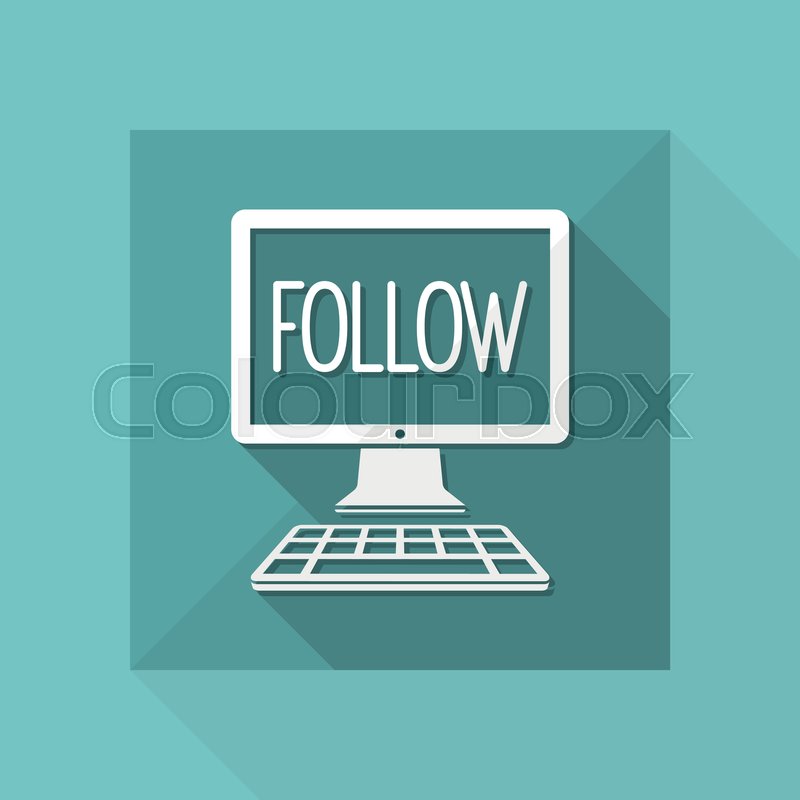 Follow window - Vector icon for ... | Stock vector | Colourbox