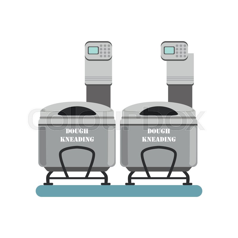 Kneading dough, stage of bread ... | Stock vector | Colourbox