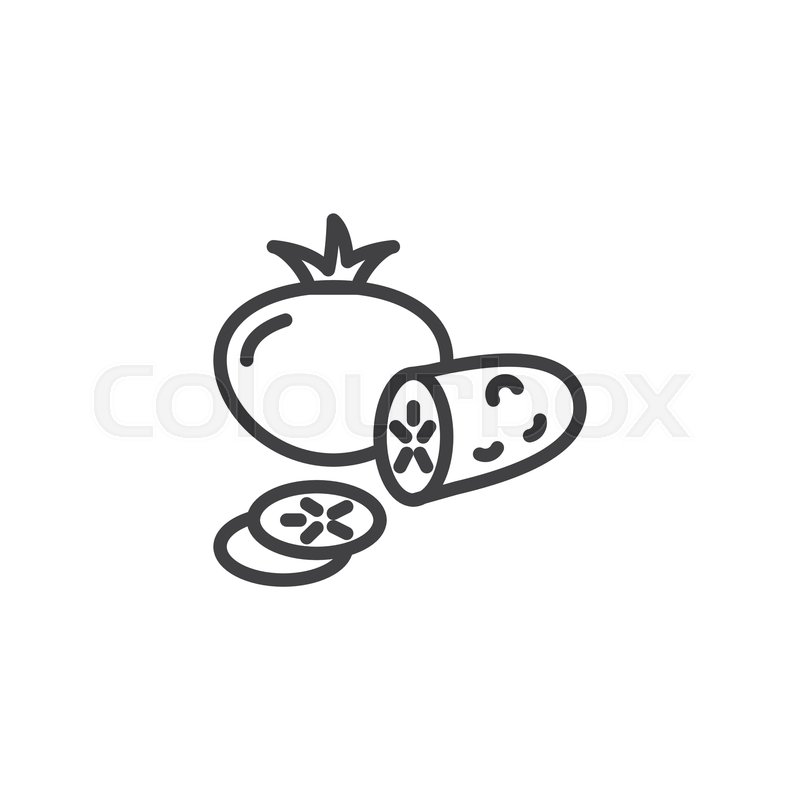 Tomato Slice Outline Black And White