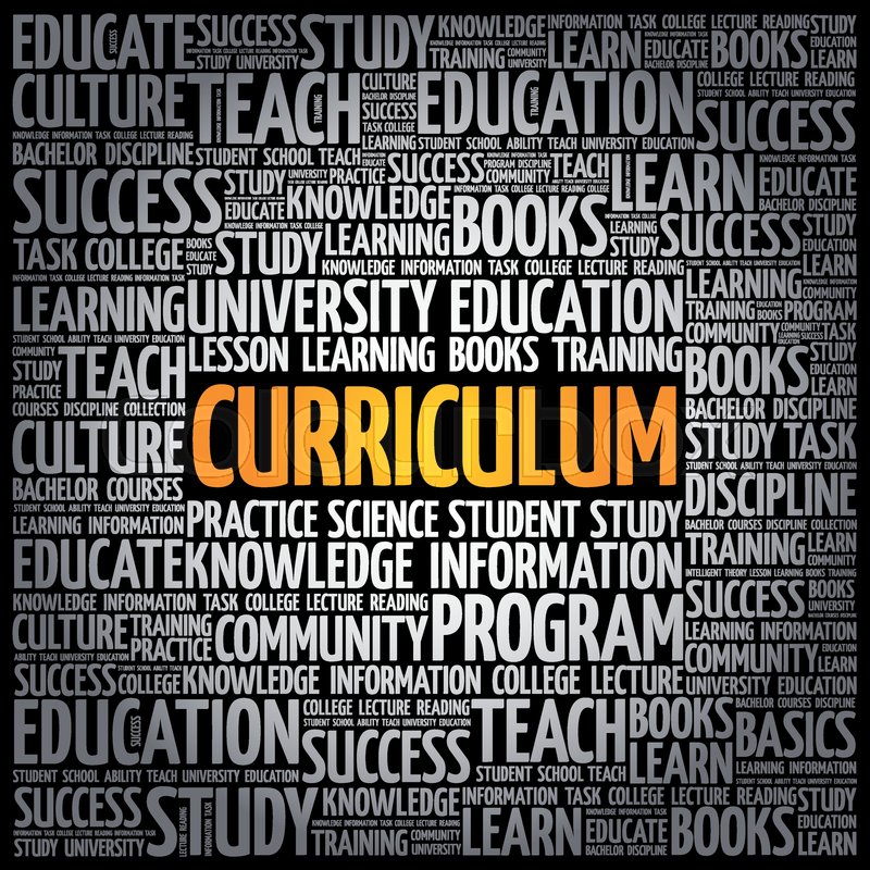 Curriculum Word Cloud Collage Stock Vector Colourbox 