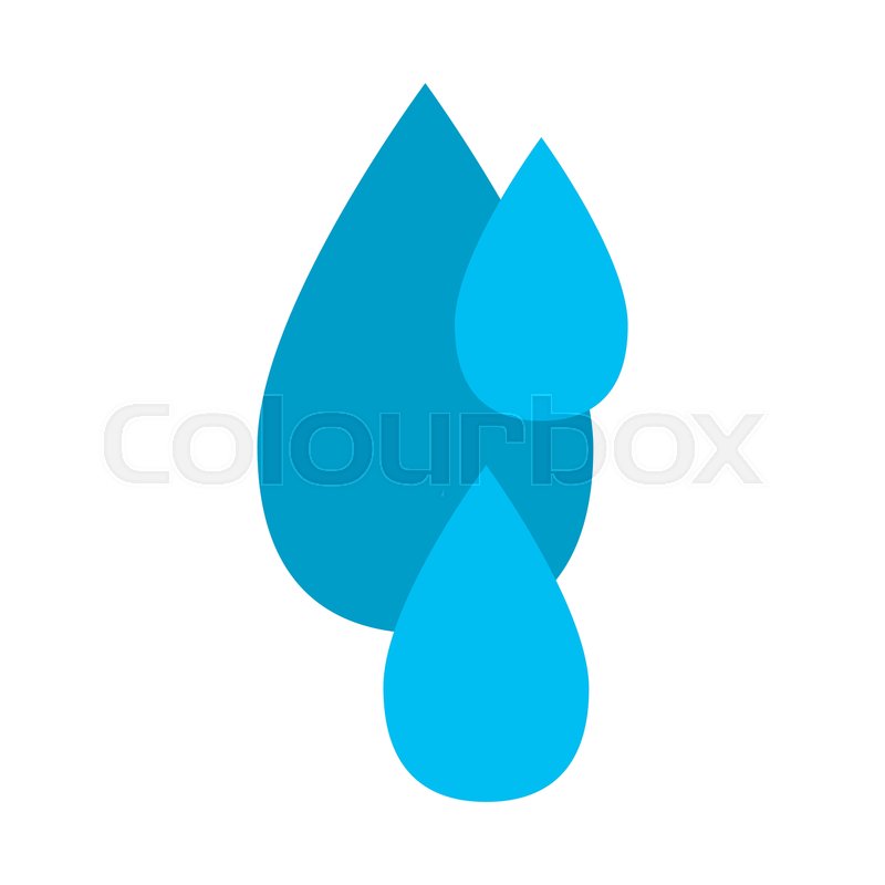 Colorful Silhouette Set Drops Water Stock Vector Colourbox