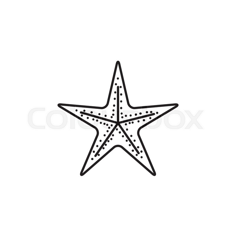 Black Starfish Vector