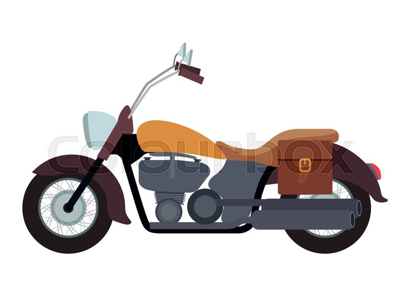 Retro motorcycle classic icon vector ... | Stock vector | Colourbox