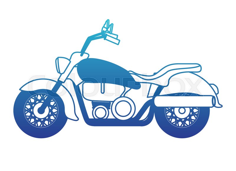 Retro motorcycle classic icon vector ... | Stock vector | Colourbox