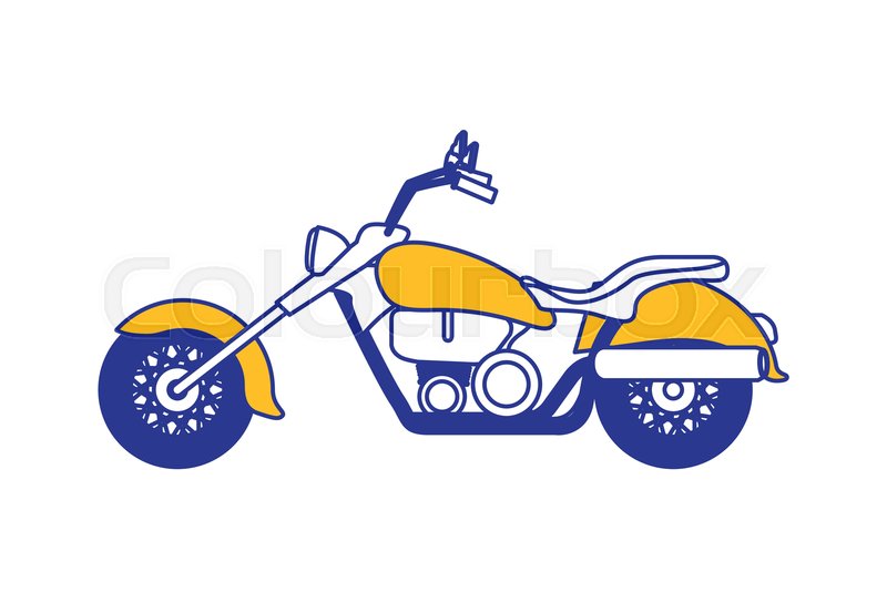 Retro motorcycle classic icon vector ... | Stock vector | Colourbox
