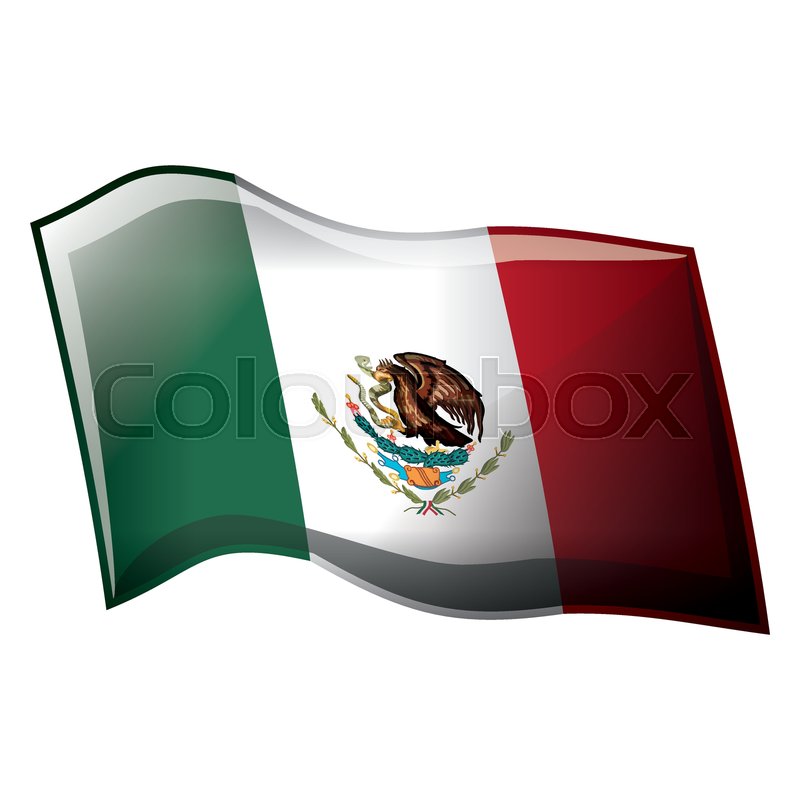 Mexican flag isolated icon vector ... | Stock vector | Colourbox