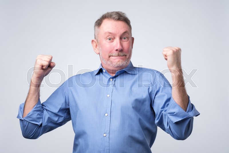 Yeah, good work man. Happy cheerful ... | Stock image | Colourbox