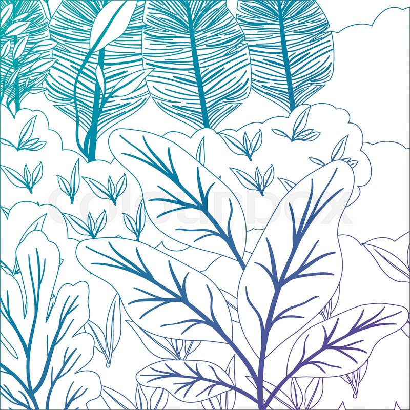 Jungle scene pattern background vector ... | Stock vector | Colourbox