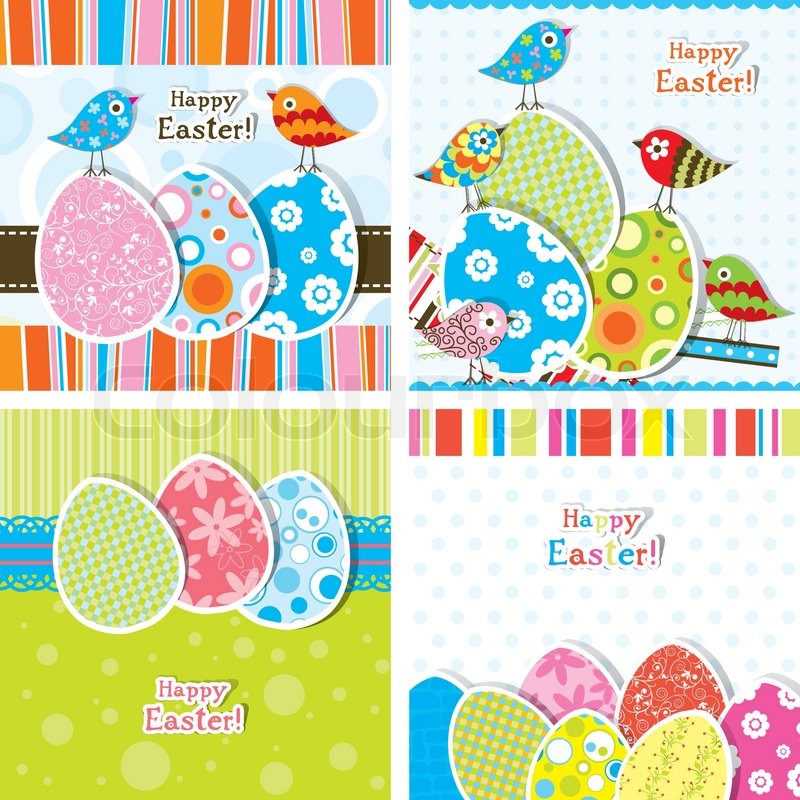 Template Easter greeting card, vector | Stock vector | Colourbox