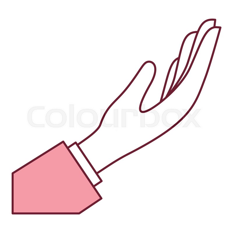 Hand asking isolated icon vector ... | Stock vector | Colourbox