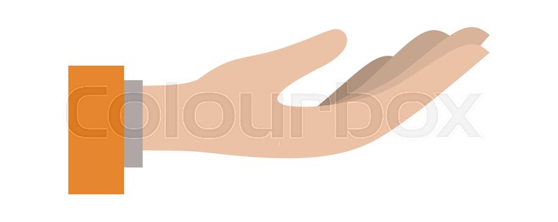 Hand asking isolated icon vector ... | Stock vector | Colourbox