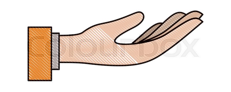 Hand asking isolated icon vector ... | Stock vector | Colourbox