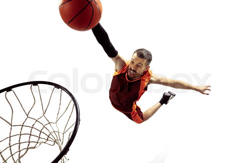 Full length portrait of a basketball ... | Stock image | Colourbox